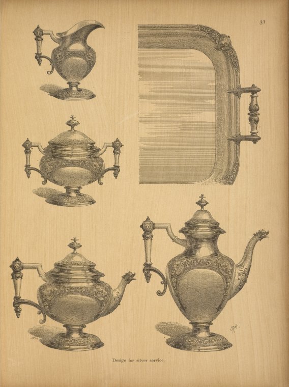 Design for silver service. - NYPL Digital Collections