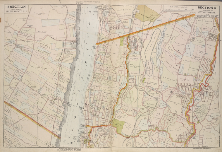 Atlas Map Of Bergen County 1913 GLEN ROCK BERGEN COUNTY NEW JERSEY