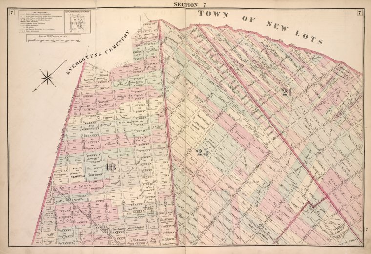 Brooklyn, Double Page Section 7; [Including Wards 18, 24, 25] - NYPL ...
