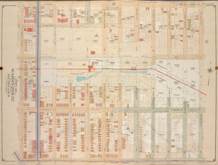 Brooklyn, Vol. 5, Double Page Plate No. 13; Part of Wards 29 & 32 ...