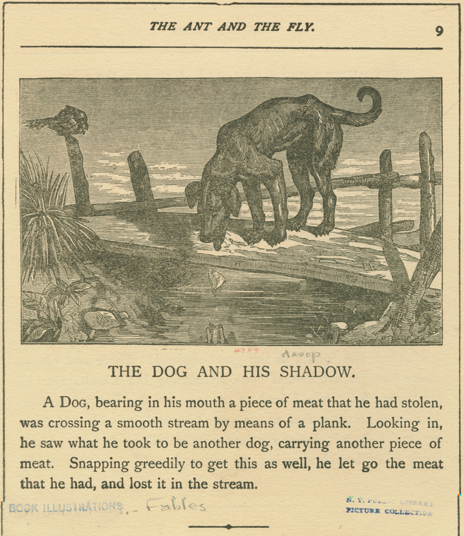 The dog and his shadow. - NYPL Digital Collections