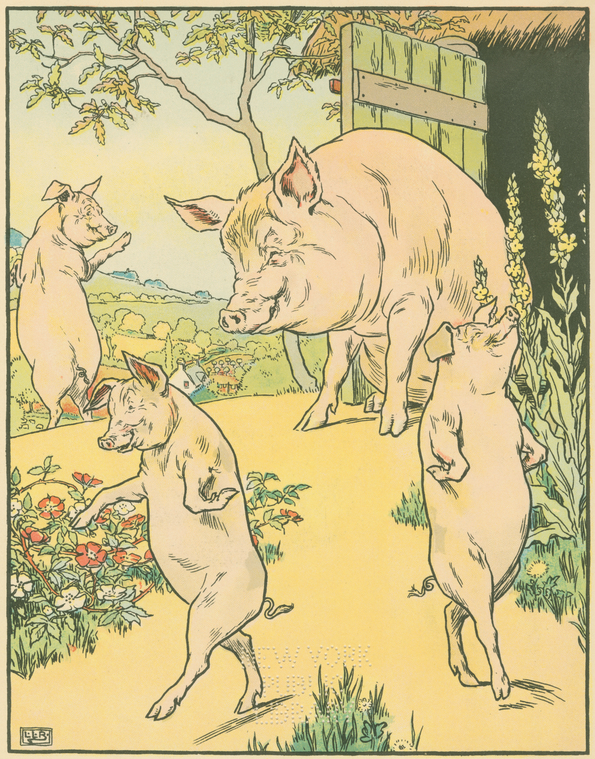 Four pigs. - NYPL Digital Collections