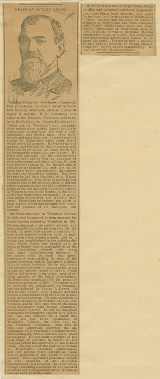 Reuben Noble - NYPL Digital Collections