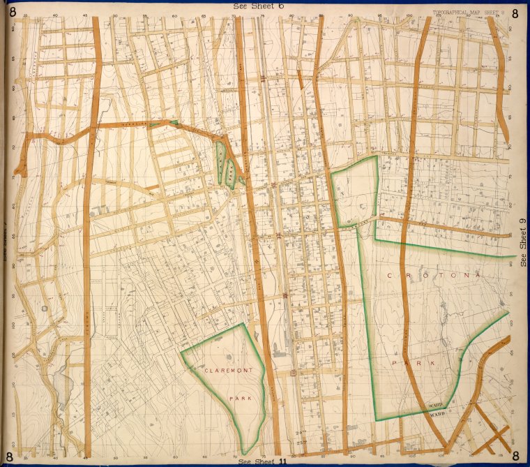 Bronx, Topographical Map Sheet 8; [Map bounded by Buchanan PL., 4th St ...