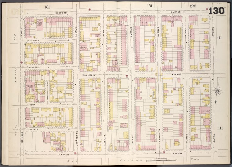 Brooklyn, V. 5, Double Page Plate No. 130 [Map bounded by Bedford Ave ...
