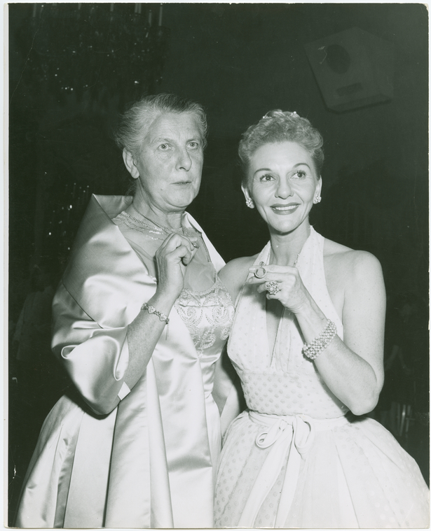 Baroness Maria Augusta von Trapp and Mary Martin (Maria Rainer) at ...