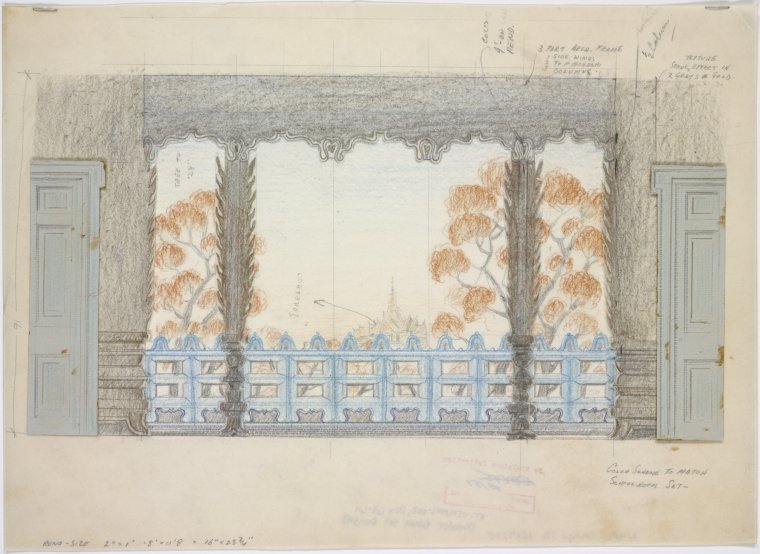 Interior palace set design - NYPL Digital Collections