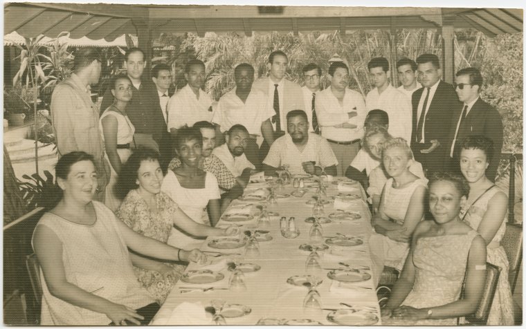 Gathering of African American and Cuban intellectuals in Havana, Cuba ...