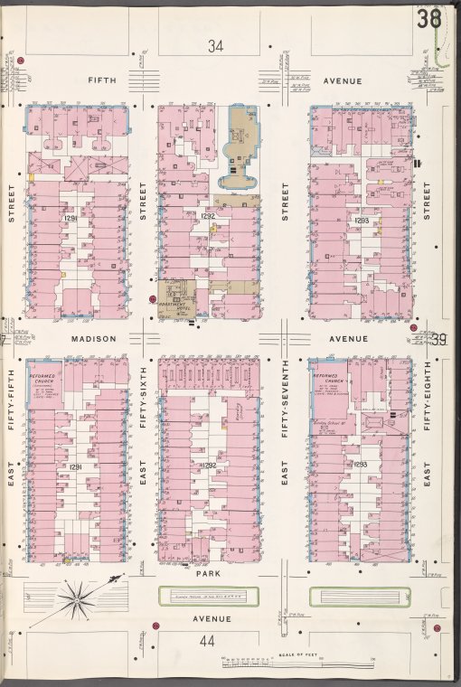 Manhattan, V. 6, Plate No. 38 [Map bounded by 5th Ave., E. 58th St ...