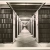 Photograph through center hallway of the stacks - NYPL Digital Collections