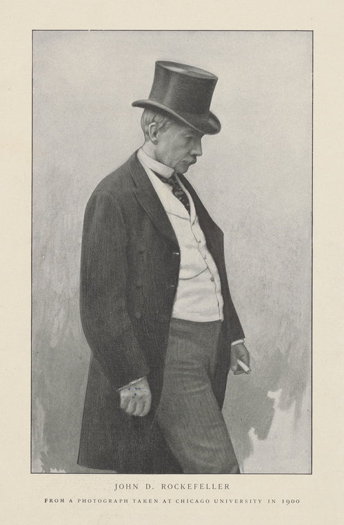 John D. Rockefeller from a photograph taken at Chicago University in ...