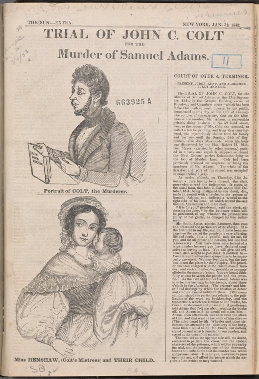 Trial of John C. Colt for the Murder of Samuel Adams - NYPL Digital ...