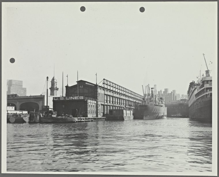 Pier 62, North River. View from Water - NYPL Digital Collections