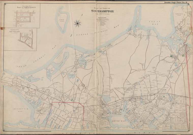 Suffolk County, V. 1, Double Page Plate No. 6 [Map bounded by Great ...
