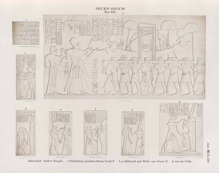 Neues Reich. Dynastie XIX. Abusimbel [Abû Sunbul]. Grosser Tempel: a ...