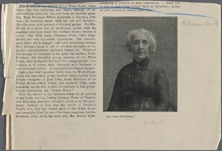 Mrs. Letitia Tyler Semple. - NYPL Digital Collections