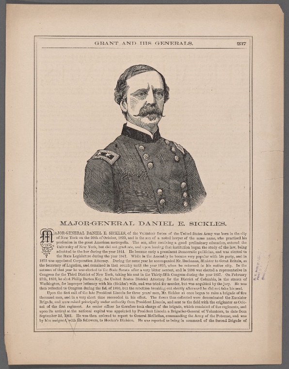 Major-General Daniel E. Sickles. - NYPL Digital Collections