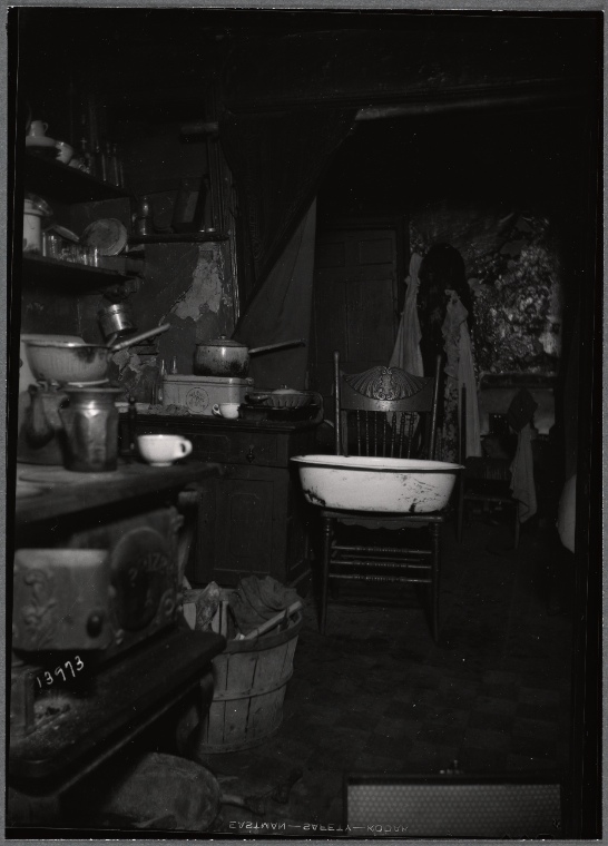 Tenement kitchen interior - NYPL Digital Collections