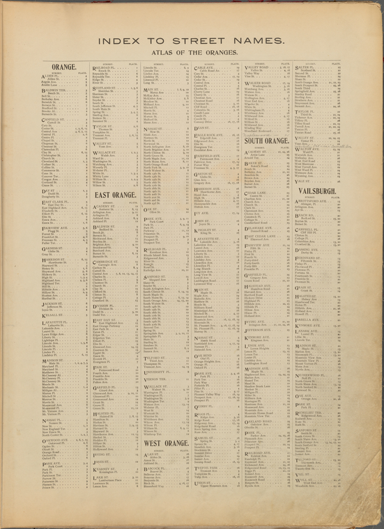 Index to street names - NYPL Digital Collections