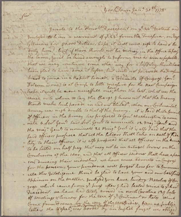 Letter to Josiah Bartlett - NYPL Digital Collections