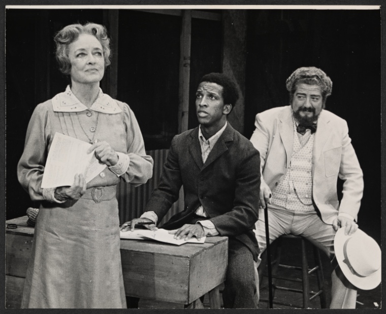 Bette Davis, Dorian Harewood and David Sabin in the pre-Broadway tryout ...