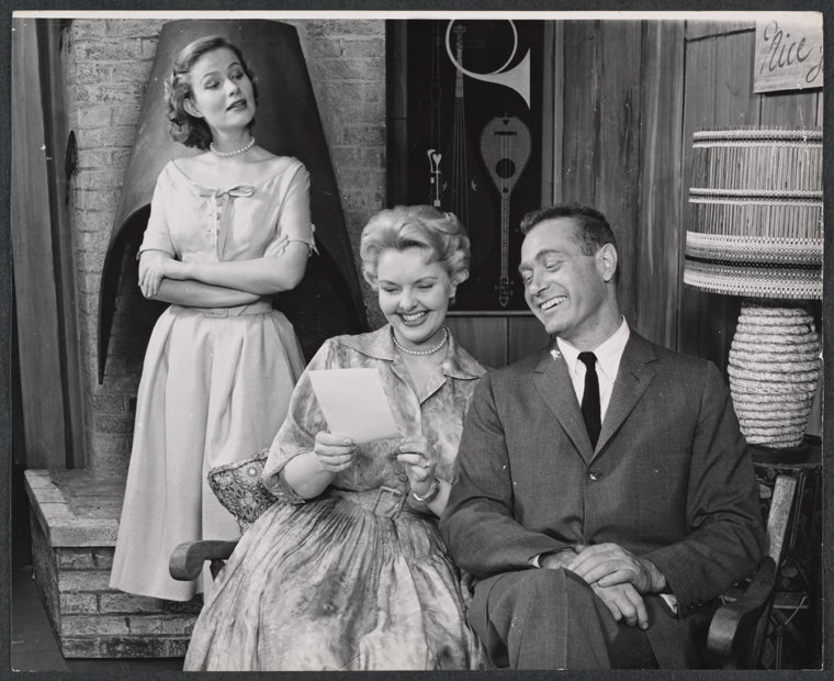 Nancy Olson, Elisabeth Fraser and Darren McGavin in the stage ...