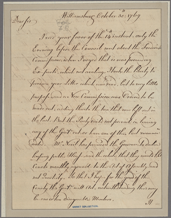 Letter to [George Washington?] - NYPL Digital Collections