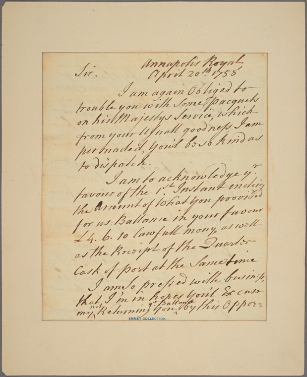 Letter to Thomas Hancock [Boston] - NYPL Digital Collections