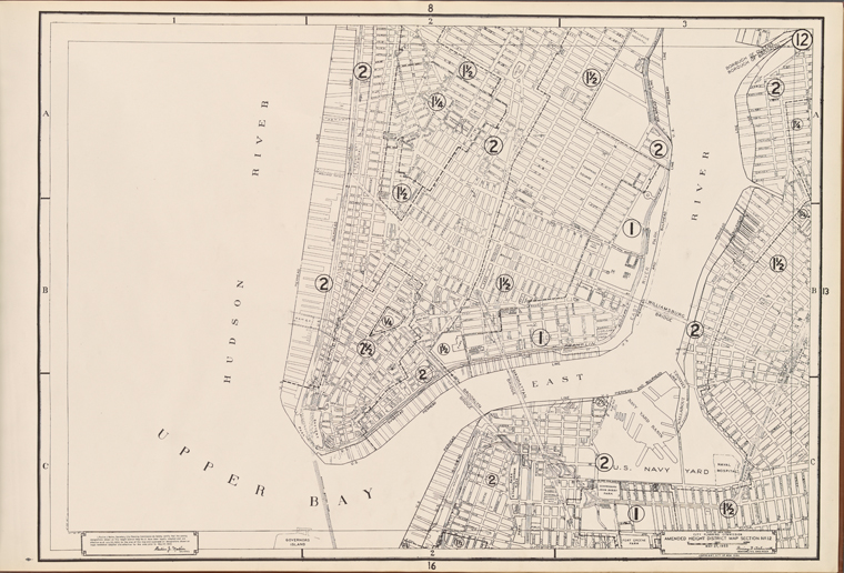 Height Zoning Map Section No. 12 - NYPL Digital Collections