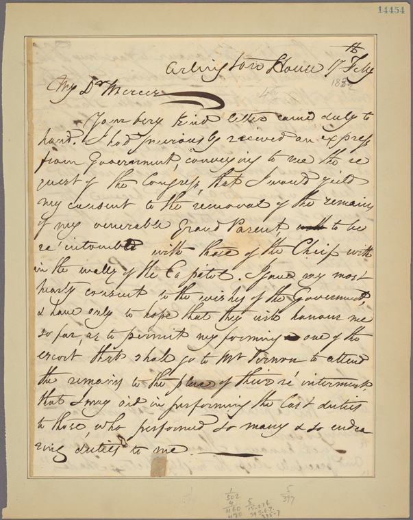 Letter to Charles Fenton Mercer, House of Representatives, Washington ...