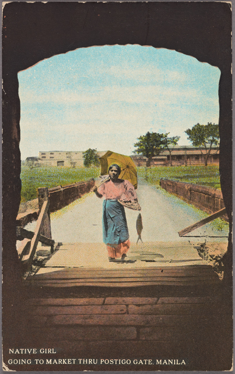 Native girl going to market thru Postigo Gate, Manila. - NYPL Digital ...