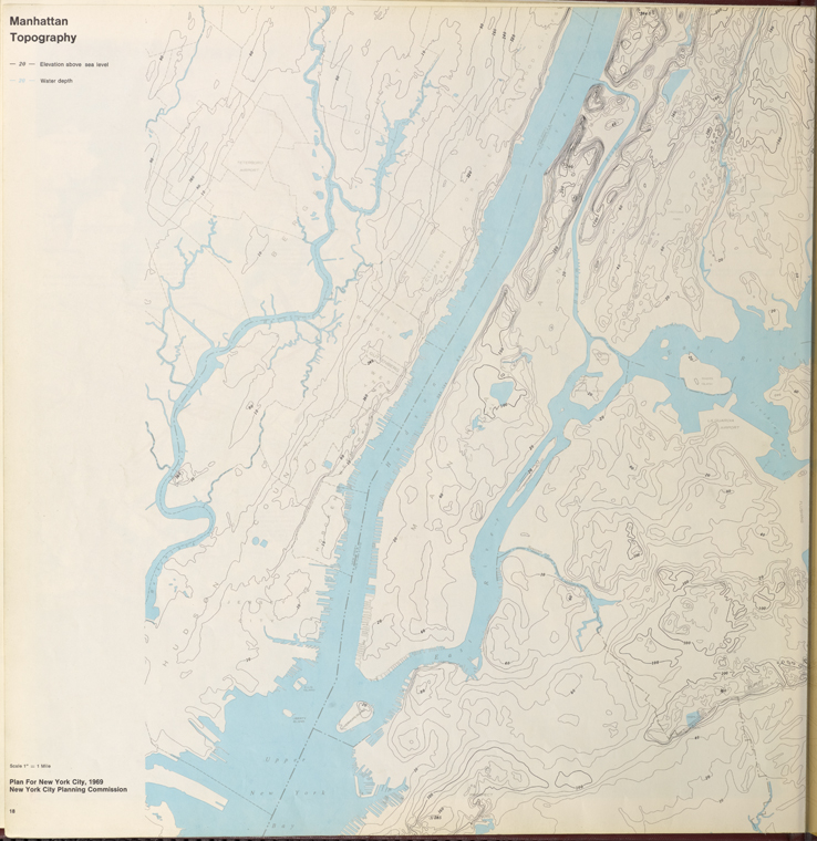 Manhattan Topography - NYPL Digital Collections