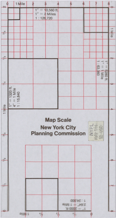 Map Scale New York City Planning Commission - NYPL Digital Collections