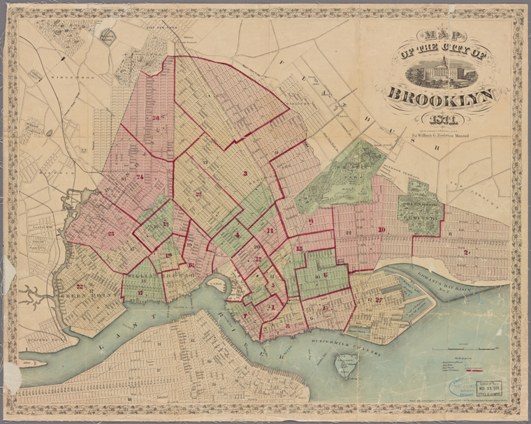 Map of the city of Brooklyn - NYPL Digital Collections