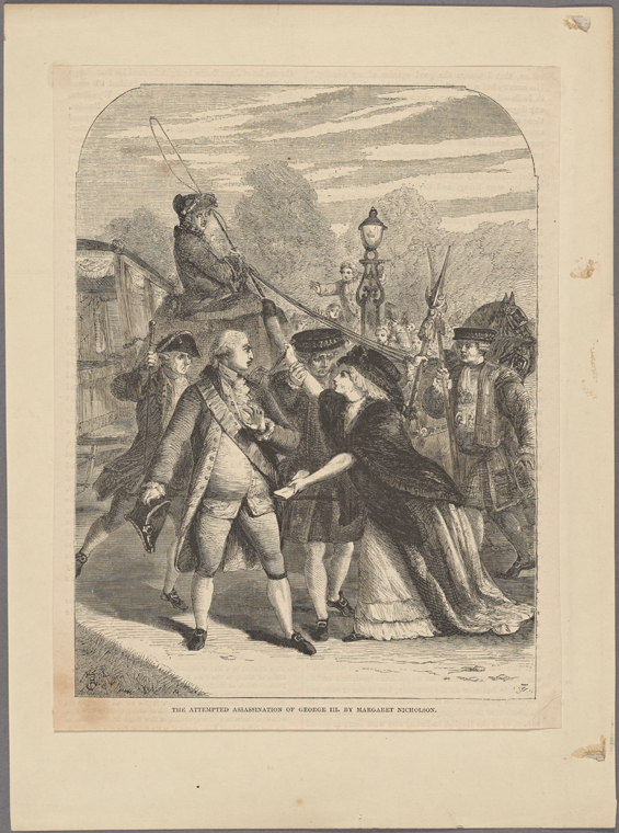 The attempted assassination of George III by Margaret Nicholson - NYPL ...