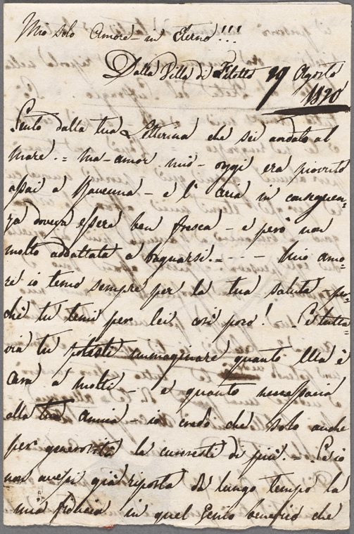 Autograph letter signed to Lord Byron, 29 August 1820 - NYPL Digital ...