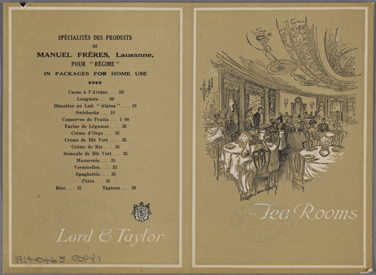 Lord & Taylor Tea Rooms - NYPL Digital Collections