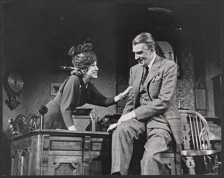 Arlene Francis and Walter Pidgeon in the stage production Dinner at ...