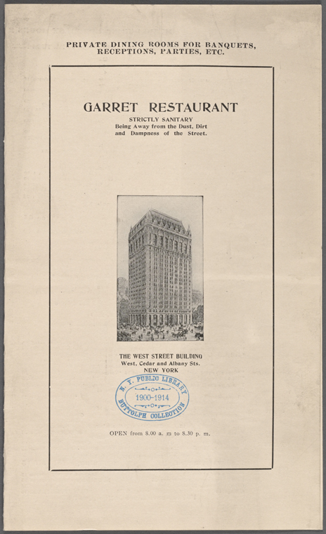 Digital Collections - Garret Restaurant
