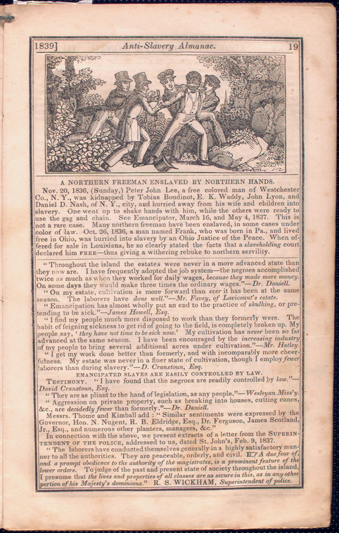 A Northern freeman enslaved by Northern hands. - NYPL Digital Collections