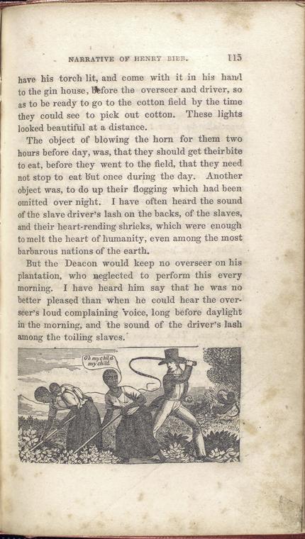 Female slave working in the plantation while being whipped by overseer ...