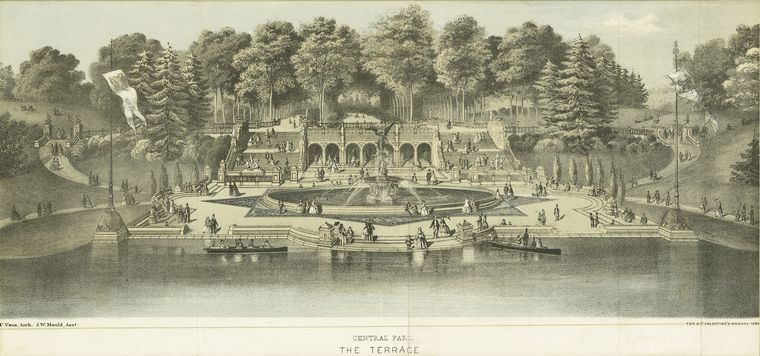 Central Park the terrace - NYPL Digital Collections