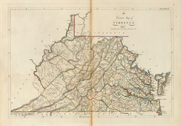 A correct map of Virginia - NYPL Digital Collections