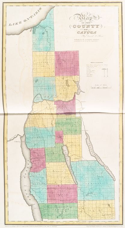 Map of the county of Cayuga - NYPL Digital Collections