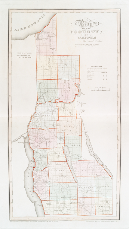 Map of the county of Cayuga - NYPL Digital Collections