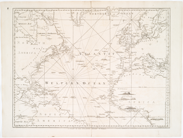 A chart of the Atlantic Ocean. I sheet. - NYPL Digital Collections