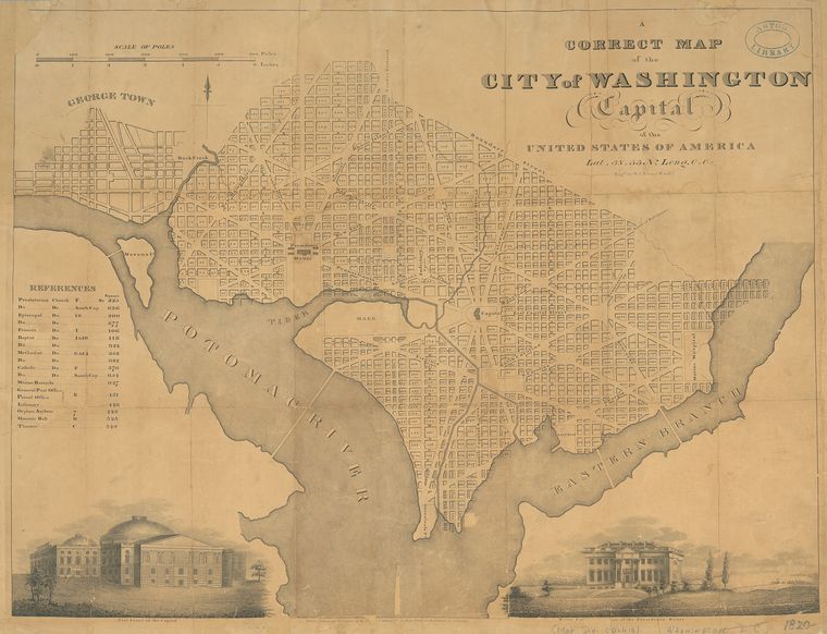 A correct map of the city of Washington : capital of the United States ...