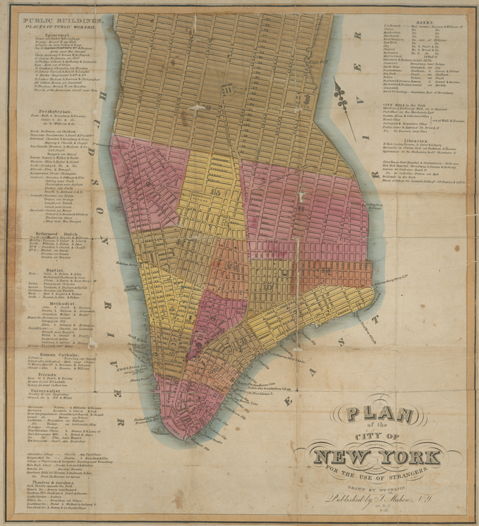 Plan of the city of New York : for the use of strangers - NYPL Digital ...