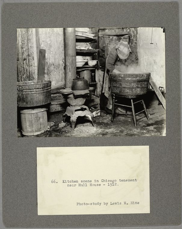 Kitchen scene in Chicago tenement near Hull House, 1912 - NYPL Digital ...
