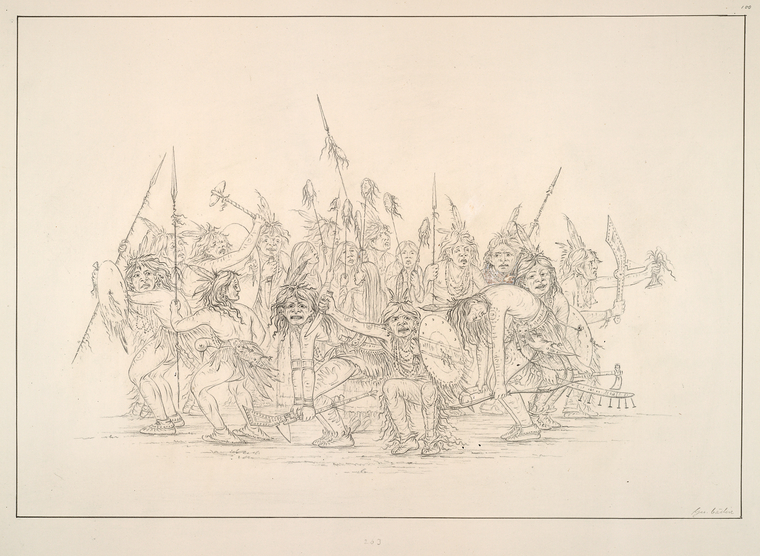 Scalp dance. Sioux. 263. A war-party of Sioux returning from battle ...